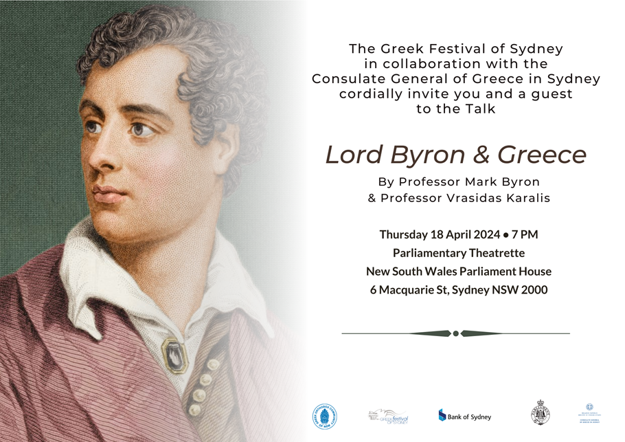 Lord Byron and Greece Talk by Professor Vrasidas Karalis Professor Mark ...