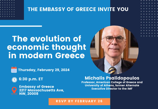 Lecture: The Evolution of Economic Thought in Modern Greece - Embassy News